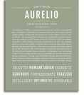 Aurelio | Name Art Print – Name Stories