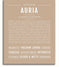 Auria | Name Art Print – Name Stories