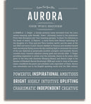 Aurora | Name Art Print – Name Stories