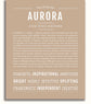 Aurora | Name Art Print – Name Stories