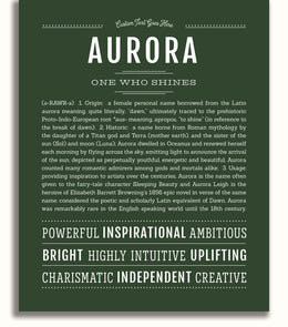 Aurora | Name Art Print – Name Stories
