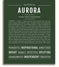 Aurora | Name Art Print – Name Stories