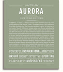 Aurora | Name Art Print – Name Stories