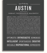 Austin | Name Art Print – Name Stories