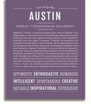 Austin | Name Art Print – Name Stories