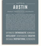 Austin Personalized Name Meaning Art Prints – Name Stories