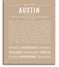 Austin | Name Art Print – Name Stories