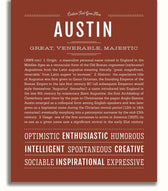 Austin | Name Art Print – Name Stories