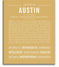 Austin | Name Art Print – Name Stories