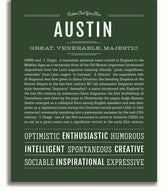 Austin | Name Art Print – Name Stories