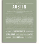 Austin | Name Art Print – Name Stories