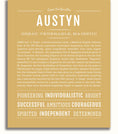 Austyn (female) | Name Art Print – Name Stories