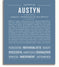 Austyn Personalized Name Meaning Art Prints – Name Stories