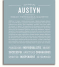 Austyn (female) | Name Art Print – Name Stories