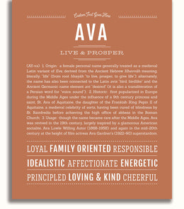 Ava | Name Art Print – Name Stories