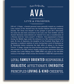 Ava | Name Art Print – Name Stories