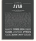 Avah | Name Art Print – Name Stories
