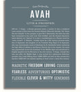 Avah | Name Art Print – Name Stories