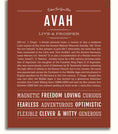 Avah | Name Art Print – Name Stories