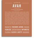 Avah | Name Art Print – Name Stories
