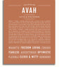 Avah | Name Art Print – Name Stories
