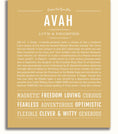Avah | Name Art Print – Name Stories
