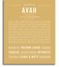 Avah Personalized Name Meaning Art Prints – Name Stories