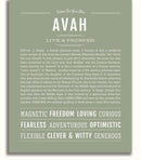 Avah | Name Art Print – Name Stories