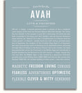 Avah Personalized Name Meaning Art Prints – Name Stories