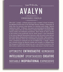 Avalyn | Name Art Print – Name Stories