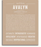 Avalyn | Name Art Print – Name Stories