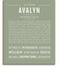 Avalyn | Name Art Print – Name Stories