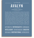Avalyn | Name Art Print – Name Stories