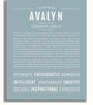 Avalyn | Name Art Print – Name Stories