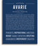 Avarie | Name Art Print – Name Stories