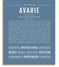 Avarie | Name Art Print – Name Stories