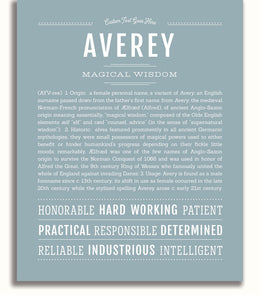 Averey | Name Art Print – Name Stories