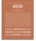Averi | Name Art Print – Name Stories