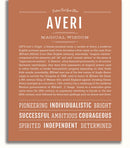 Averi | Name Art Print – Name Stories