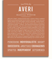 Averi | Name Art Print – Name Stories