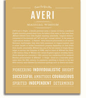 Averi | Name Art Print – Name Stories