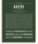 Averi | Name Art Print – Name Stories