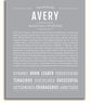 Avery (female) | Name Art Print – Name Stories