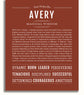 Avery (female) | Name Art Print – Name Stories