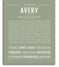 Avery Personalized Name Meaning Art Prints – Name Stories