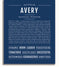 Avery Personalized Name Meaning Art Prints – Name Stories