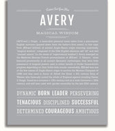 Avery (male) | Name Art Print – Name Stories