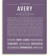 Avery (male) | Name Art Print – Name Stories