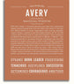 Avery Personalized Name Meaning Art Prints – Name Stories