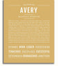 Avery Personalized Name Meaning Art Prints – Name Stories